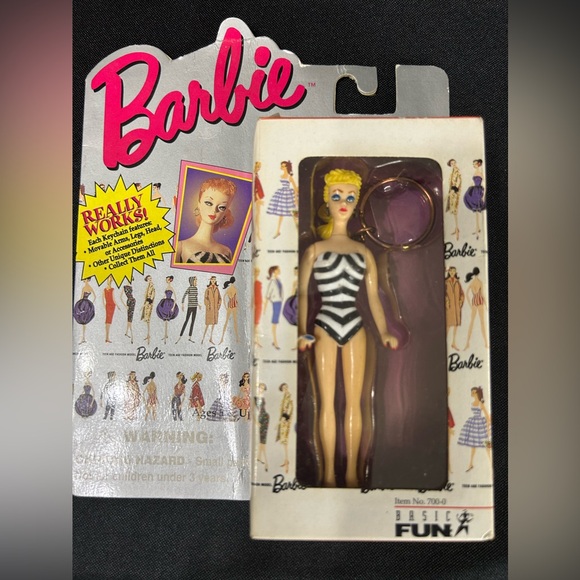 Barbie | Other | Vintagebarbie Keychain Basic Fun Mattel 995 Iconic ...